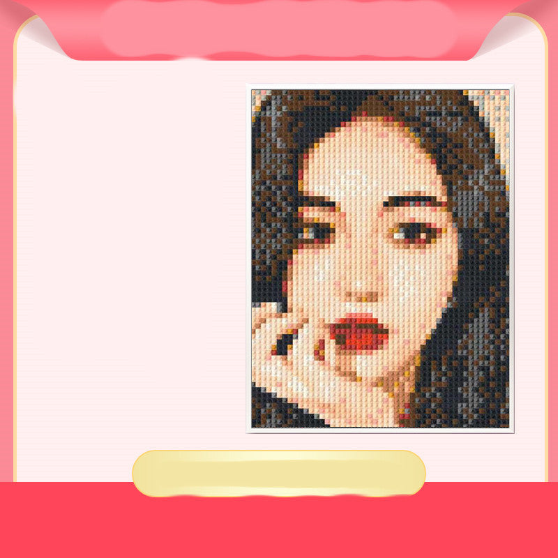 Handmade Building Blocks Pixel, Photo Painting – Sociable Weaver Nest