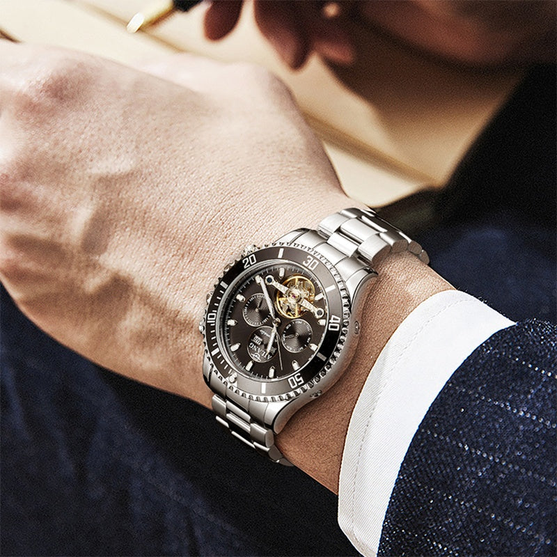 Automatic Green Water Ghost, Hollow Mechanical Luminous Watch ...