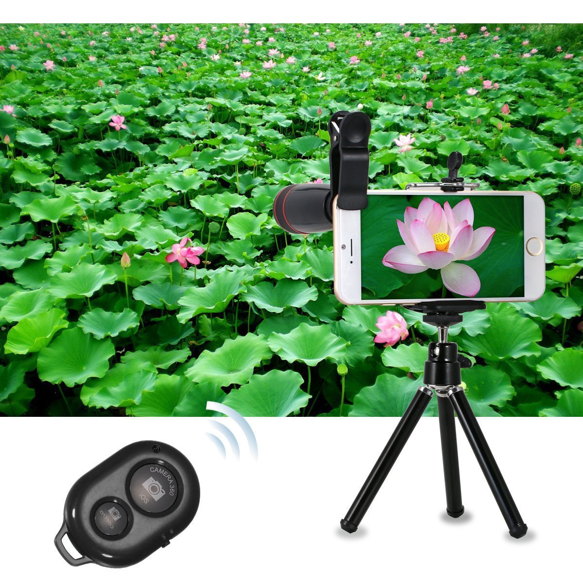 10-in-1 Phone Camera Lens Kit with Accessories, Travel Telescope, Zoom ...