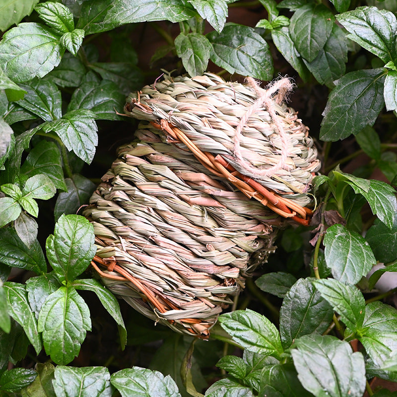 Creative Straw Birds' Nest, Handicraft Hand-woven Straw Bird Cage ...
