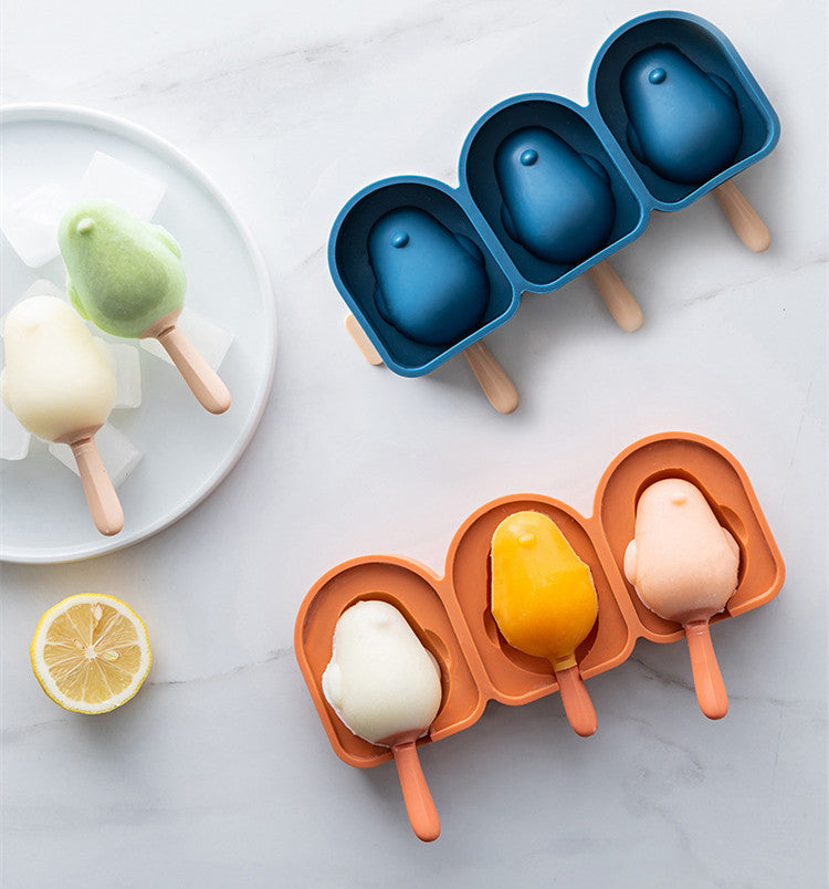 Silicone Bird Shape Ice Cream Mold, Popsicle Mould with Sticks, DIY De ...