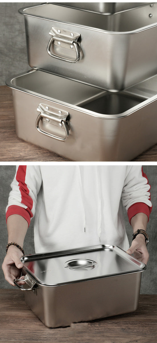 Stainless Steel Food Turnover Square Basin – Sociable Weaver Nest