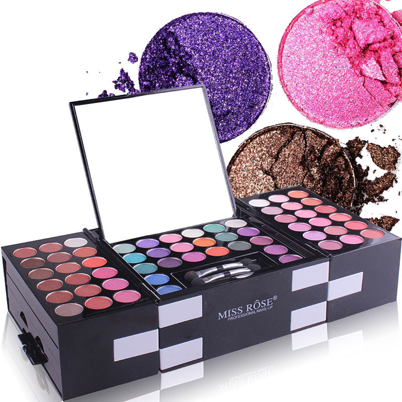 Miss Rose - 144 Colors + 3 Colors Eyeshadow, Blush, Eyebrow, Makeup Ki ...