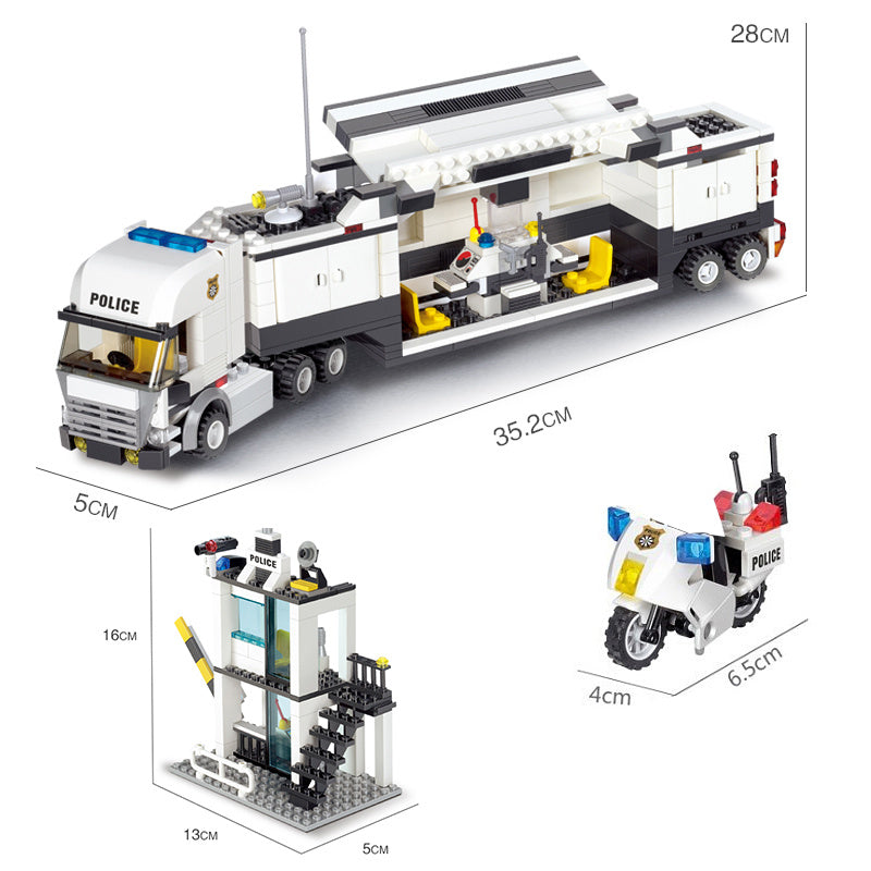 Classic Building Blocks, Police Station Model, DIY Educational Toys ...
