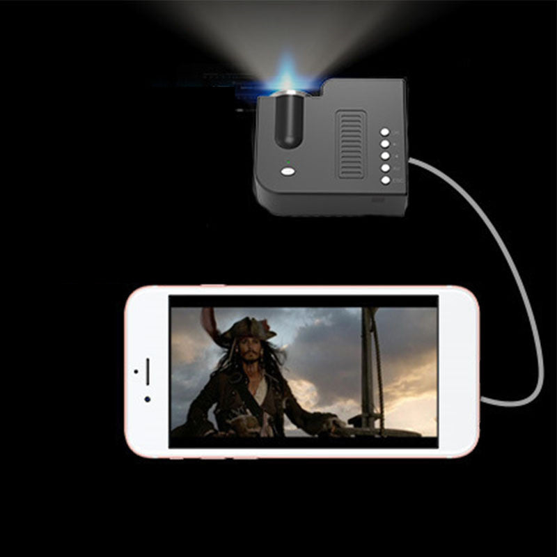 Mini Portable Media Player Projector, 1080P Home Family-led Children's ...