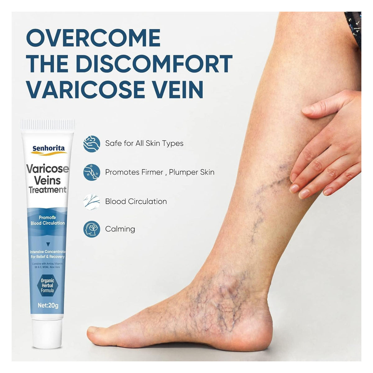 Leg Massage, Relieve Foot Earthworm, Leg Veins Swelling Cream (Pack of ...