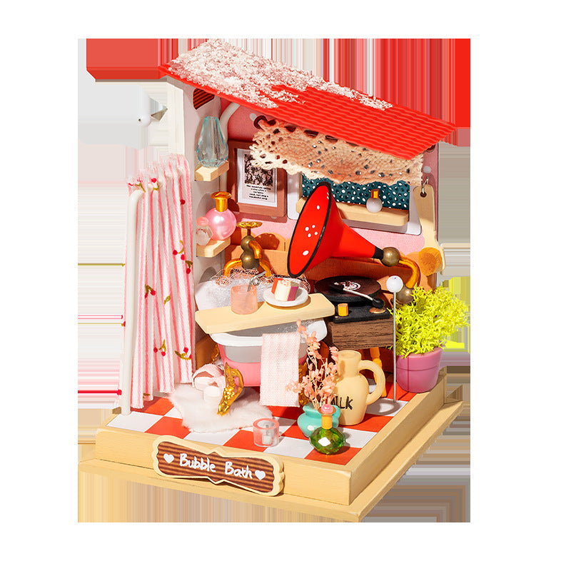 Handmade DIY Hut, Wooden Assembly Model House, Educational Toys, Creat ...