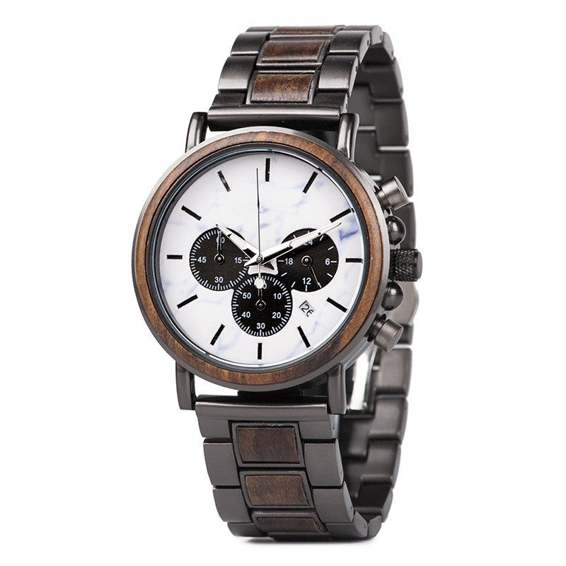 Multi-functional Literary Young Men's Wooden Luminous Watch – Sociable ...