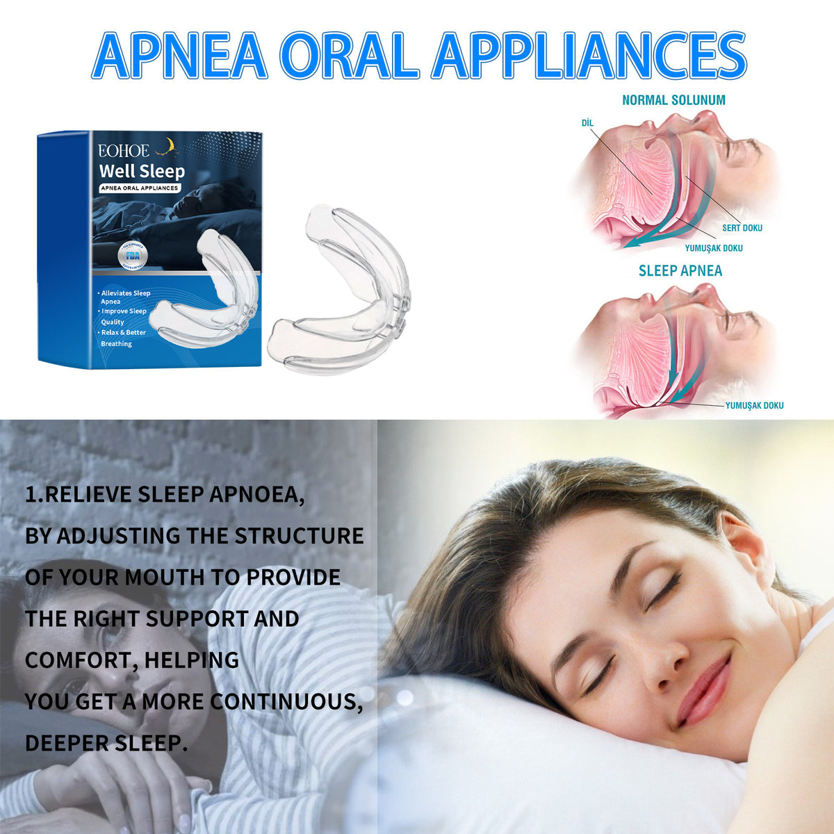 Sleep Breathing Correction, Anti-wear and Anti-snoring Tooth Socket ...