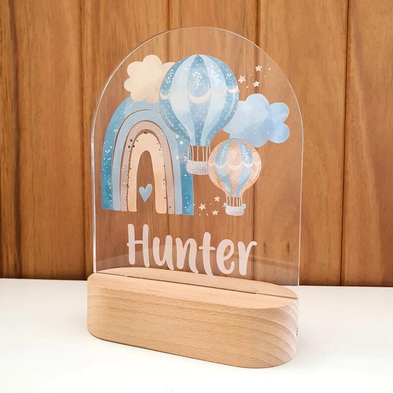 Personalized Colorful Night Light, Baby Lamps – Sociable Weaver Nest