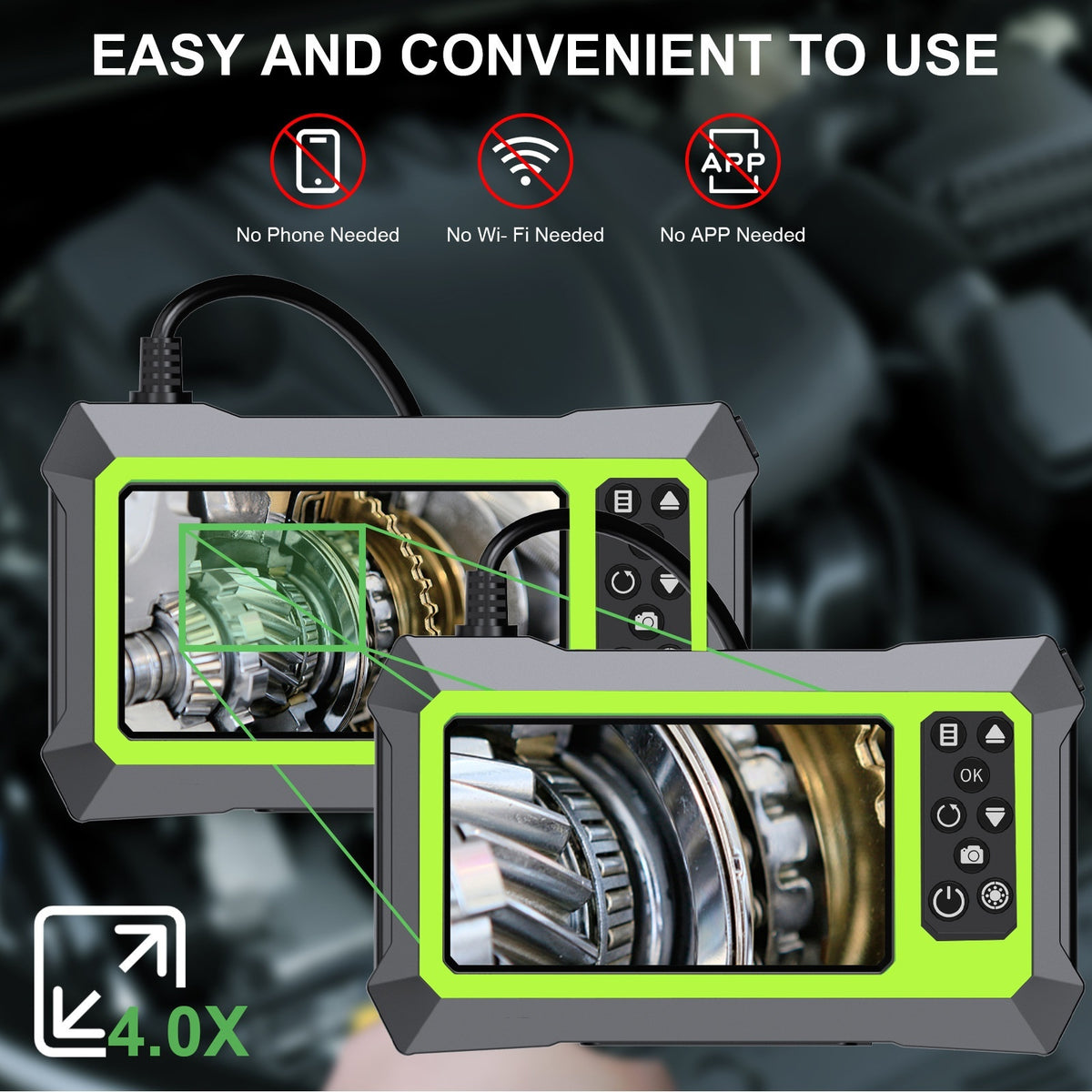 Bendable Tube Auto Repair, Industrial Borescope with Screen – Sociable ...