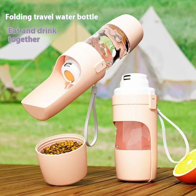 2 in 1 Travel Dog Water Bottle, Pet Water Dispenser Drinking Outing Wa ...