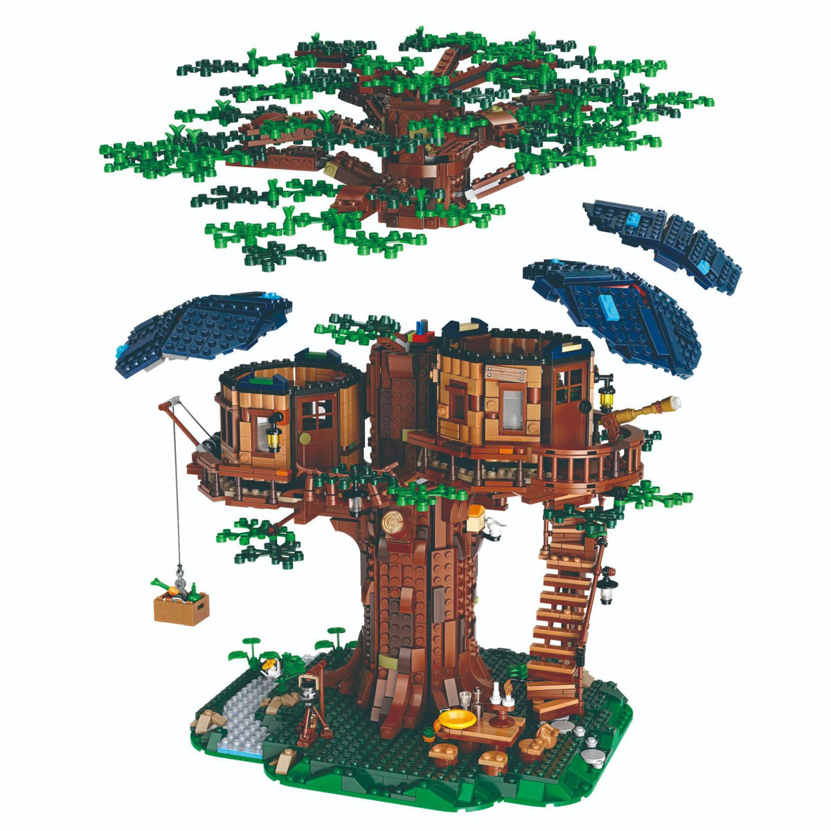 Four Seasons Tree House, Puzzle Assembled Building Blocks – Sociable ...