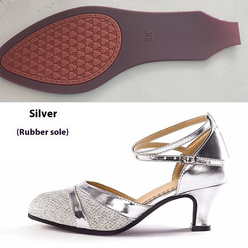 Women's Toe-covered, Mid Heel Soft Bottom, Dancing Shoes – Sociable ...