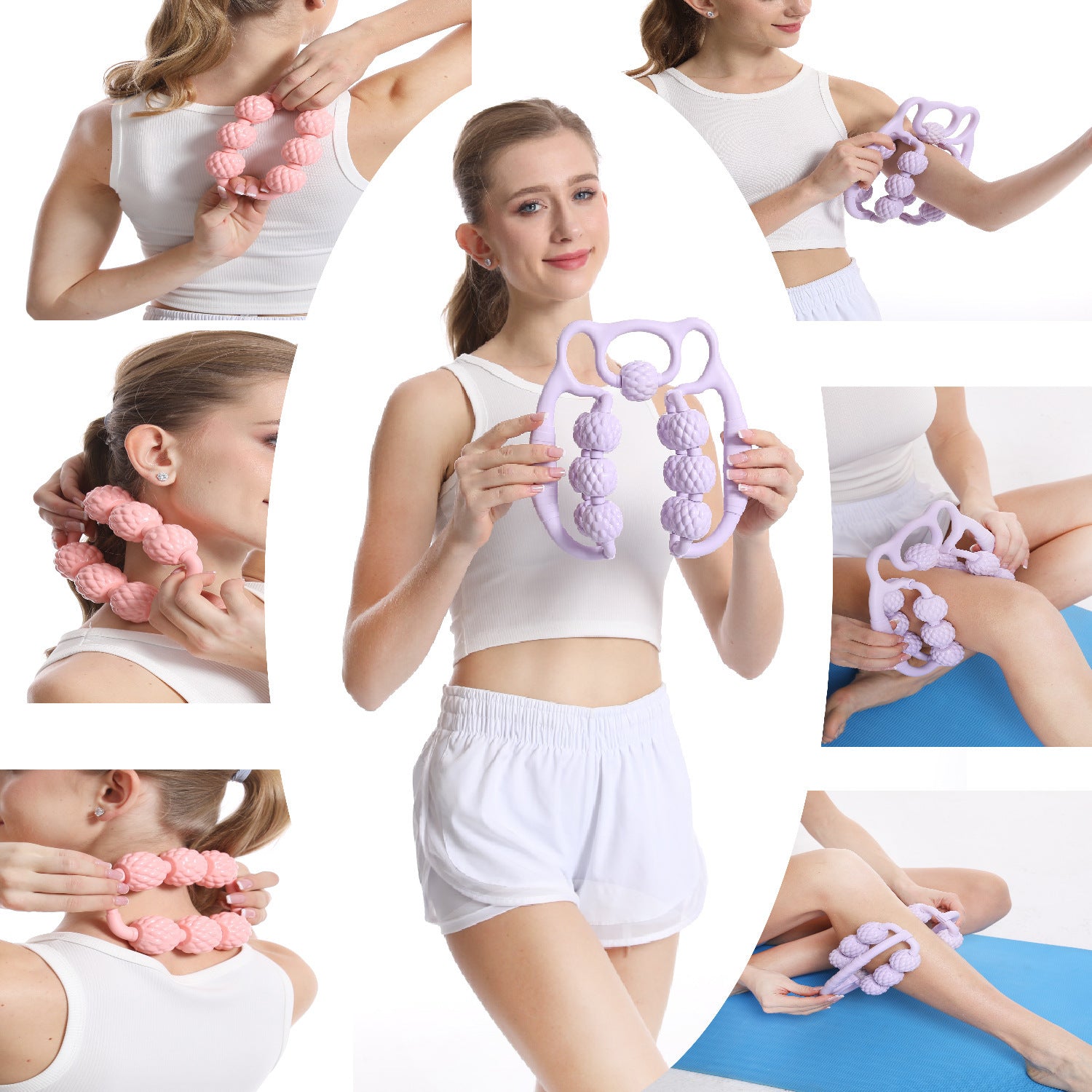 Bear Double Row Ring Clip Leg Massager, Muscle Elimination Home Fitnes ...