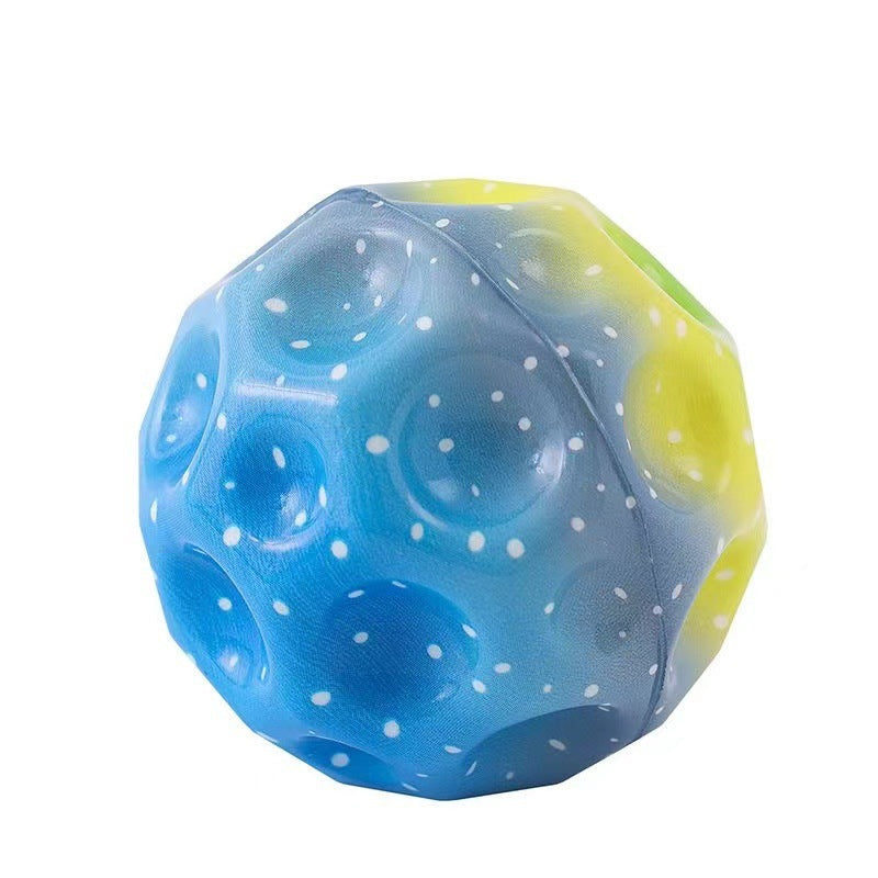 Colorful Hole Soft Bouncy Ball, Anti-fall Moon Shape Porous Bouncy Bal ...